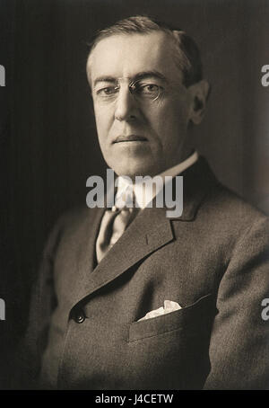 A portrait of Woodrow Wilson, the 28th President of the United States ...