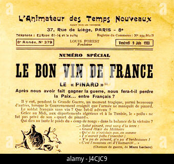 Pinard le bon vin de France Stock Photo - Alamy