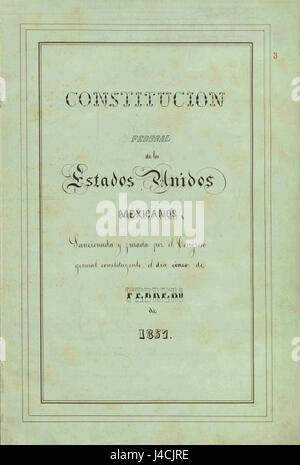 Portada interior Constitucion 1857 Stock Photo - Alamy