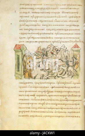 A historical document from the Radziwiłł Chronicle, an important ...
