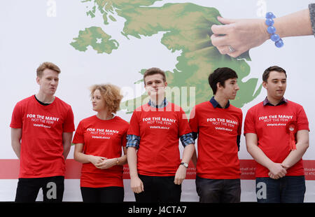 Labour supporters at the reveal of a new poster for the party's General ...
