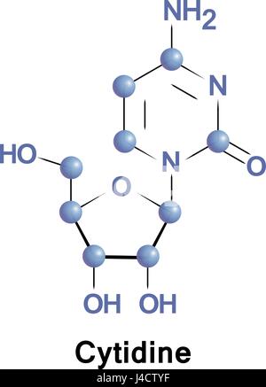 Cytarabine (cytosine arabinoside, Ara-C) chemotherapy drug molecule ...