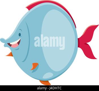 Fat fish drawing, illustration, vector on white background Stock Vector ...
