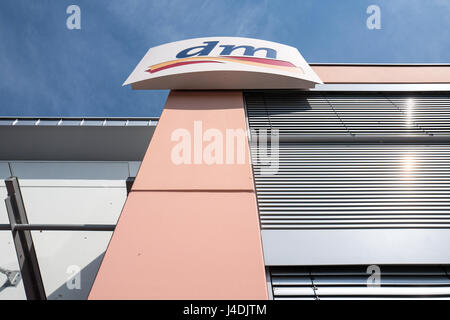 Logo of the drugstore chain DM, Germany Stock Photo - Alamy