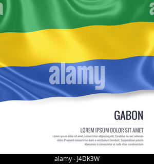 Gabon flag, 3D illustration, isolated on white Stock Photo - Alamy