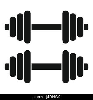 Two dumbbells icon, simple style Stock Vector Image & Art - Alamy