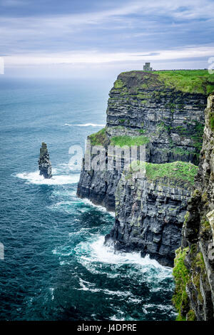 Spectacular view of famous Cliffs of Moher and wild Atlantic Ocean ...