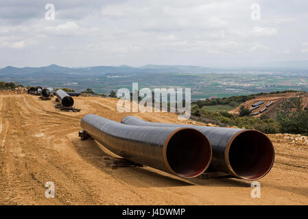 Gas pipeline construction in Greece Stock Photo - Alamy