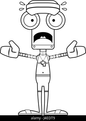 A cartoon lifeguard robot looking scared Stock Vector Image & Art - Alamy