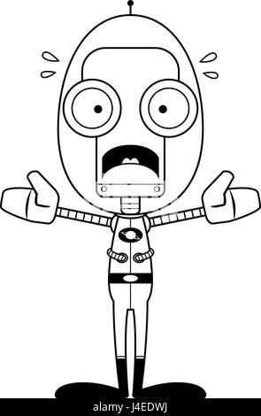 A cartoon spaceman robot looking scared Stock Vector Image & Art - Alamy