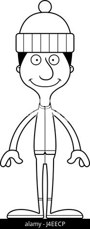 cartoon winter man Stock Vector Image & Art - Alamy