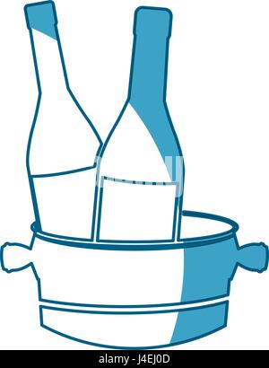 glass bottles wine bucket shadow Stock Vector Image & Art - Alamy