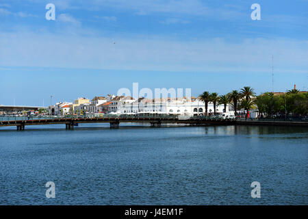 Beautiful old buildings along the Estero de la Rivera in Ayamonte ...