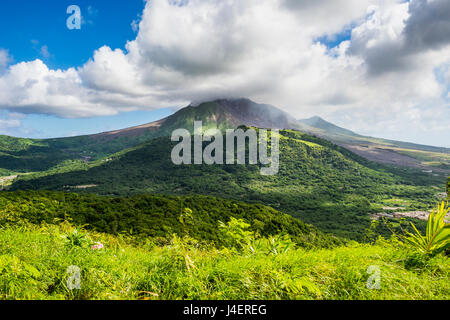 Montserrat, Caribbean, Soufriere hills volcano erupting Stock Photo - Alamy