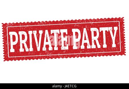 Private event sign or stamp on white background, vector illustration ...