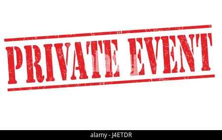 Private event sign or stamp on white background, vector illustration ...