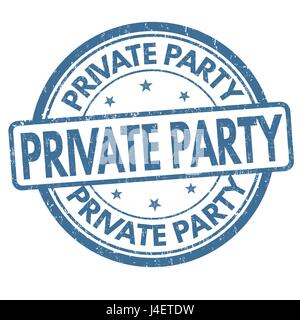 Private event sign or stamp on white background, vector illustration ...