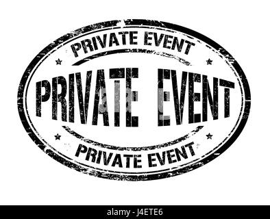 Private event sign or stamp on white background, vector illustration ...