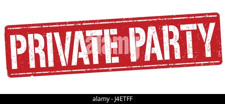 Private event sign or stamp on white background, vector illustration ...