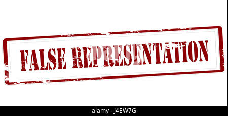 FALSE REPRESENTATION red Rubber Stamp over a white background Stock ...