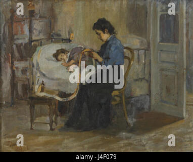 H. Artsatpanyan Sick child 1900 Stock Photo - Alamy