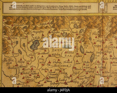 Map of Swabia northwest 1600 Stock Photo - Alamy