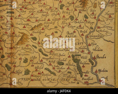 This historical map from 1600 illustrates the geographic layout of ...