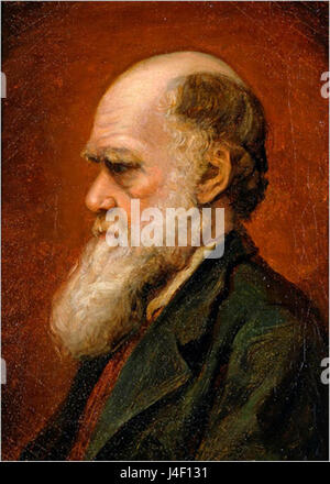 A portrait of Charles Darwin, the British naturalist best known for ...
