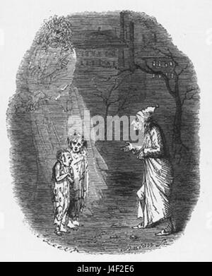 Ignorance and Want by John Leech Stock Photo - Alamy