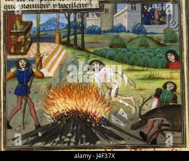 'Death of Hercules' by Raoul Lefevre is a 15th-century illustration ...