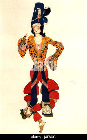 Costume Design for 'Scheherazade' 1910 by Leon Bakst Stock Photo - Alamy