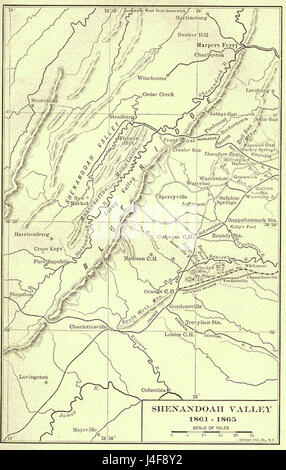 Old map of Shenandoah Valley Stock Photo - Alamy