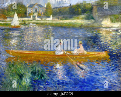 La Yole' (The Skiff), 1875. Oil on canvas. Pierre-Auguste Renoir (1841 ...