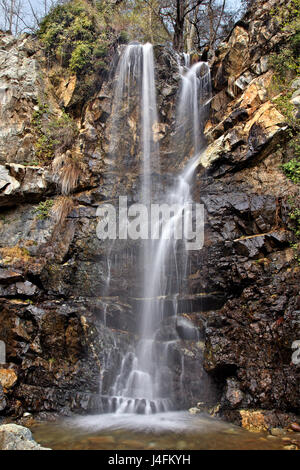 The waterfall of Kalidonia (or "Kaledonia") close to Platres village ...