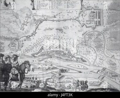 Siege of Breisach map Stock Photo - Alamy