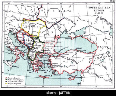Map of south-eastern Europe c. 1670 Stock Photo - Alamy