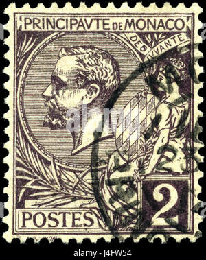Stamp Monaco 1891 2c Stock Photo - Alamy