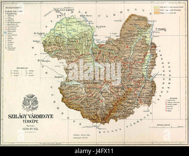 Szilagy county map Stock Photo - Alamy