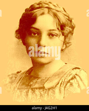 A portrait of the renowned Norwegian author Sigrid Undset, capturing ...