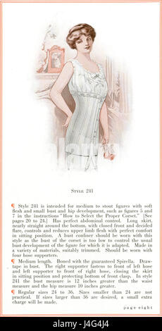 This advertisement features a 1913 Spirella corset, a key fashion ...