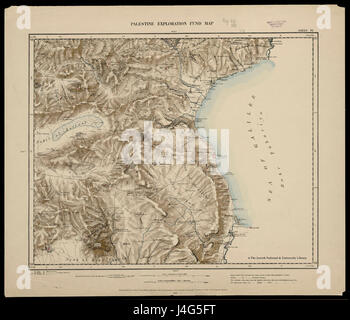 A historical survey map of Western Palestine, created in 1880 ...