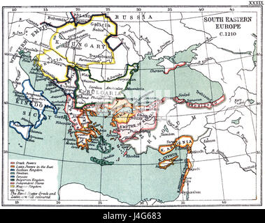 Map of south-eastern Europe c. 1670 Stock Photo - Alamy