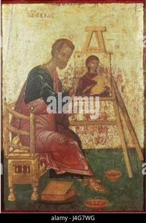 'Saint Luke Painting the Blessed Virgin' is a classical depiction of ...