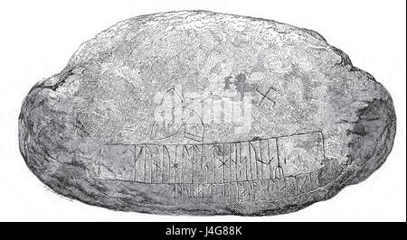 Snoldelev stone drawing Stock Photo - Alamy