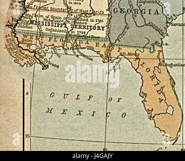 Spanish Florida Map 1803 Stock Photo - Alamy