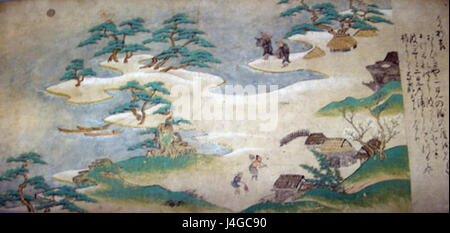 The Saigyo Monogatari Emaki is a Japanese illustrated handscroll from ...