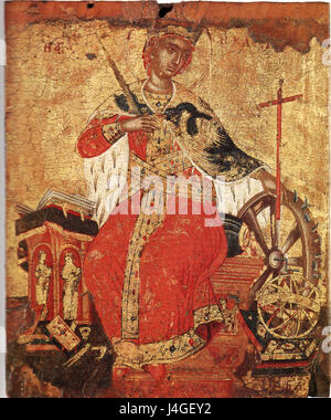 This icon, created in the 17th century in Yaroslav, Belarus, depicts ...