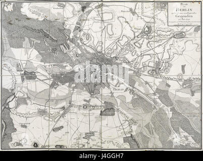 A historical map of Berlin, detailing the city's layout and ...
