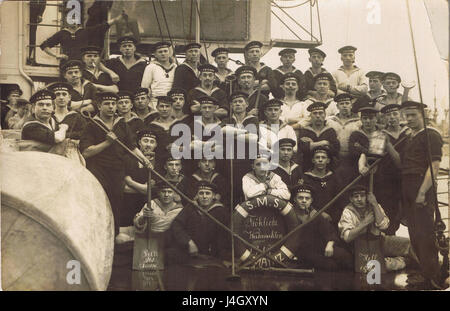 The SMS Mainz, a light cruiser of the Imperial Navy, which was used in ...