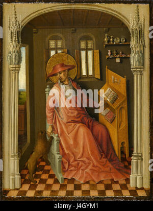 This 15th-century painting by Stephan Lochner depicts Saint Jerome in ...